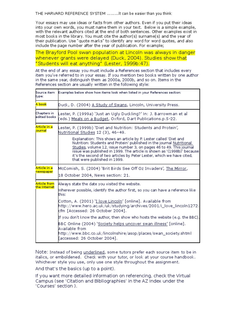 HARVARD Referencing Made Easy | PDF | Citation | Communication