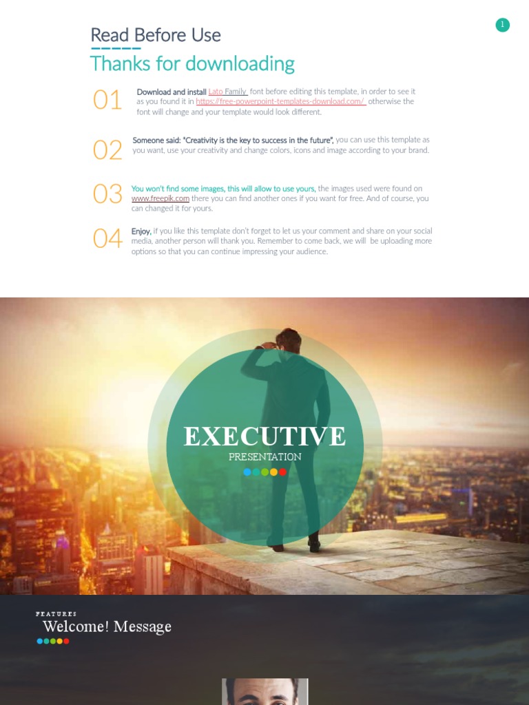 Executive Powerpoint Templates | PDF