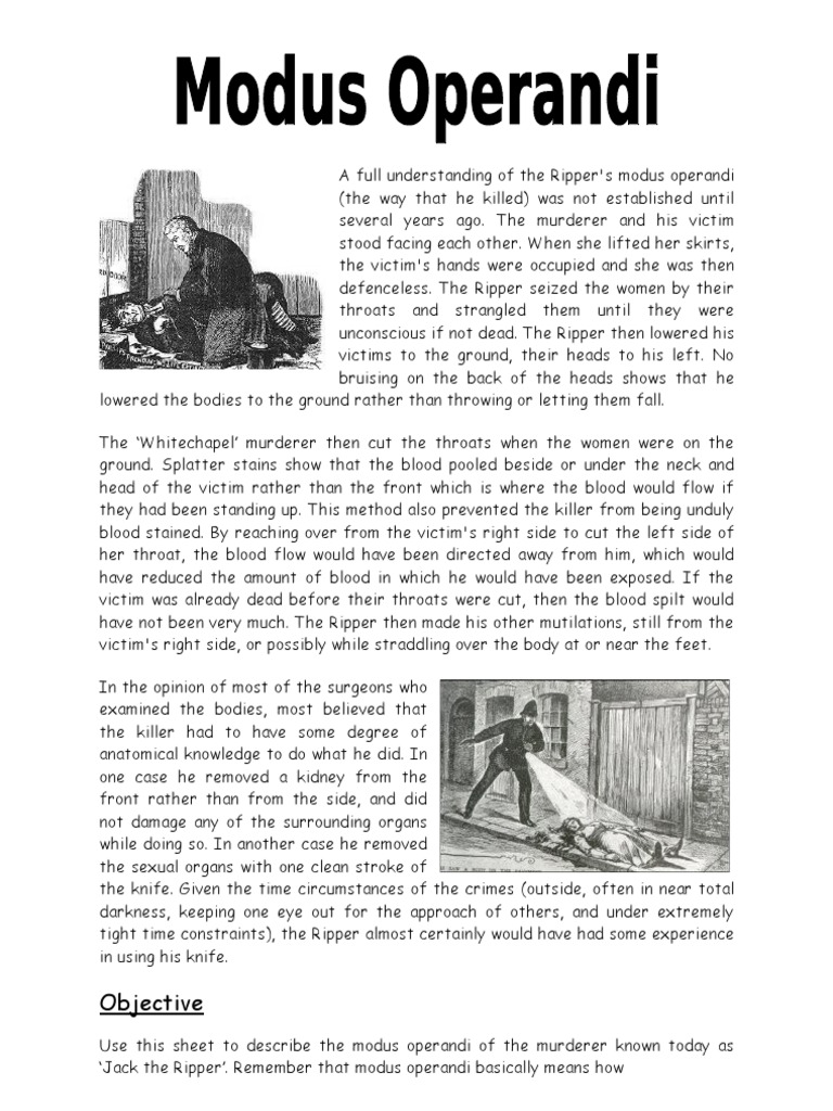 Modus Operandi | PDF