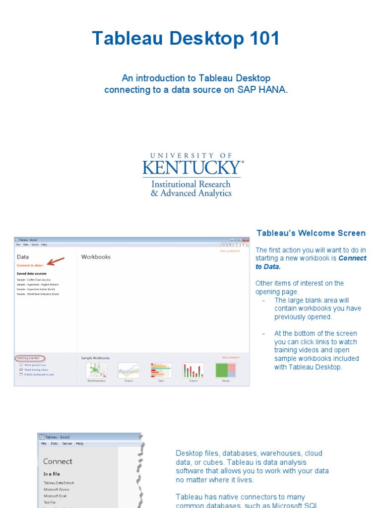 Tableau Desktop: Connect to SAP HANA | PDF | Sap Se | Databases