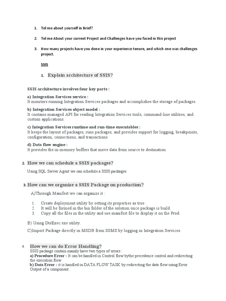 Explain Architecture of SSIS? | PDF | Microsoft Sql Server | Computer File