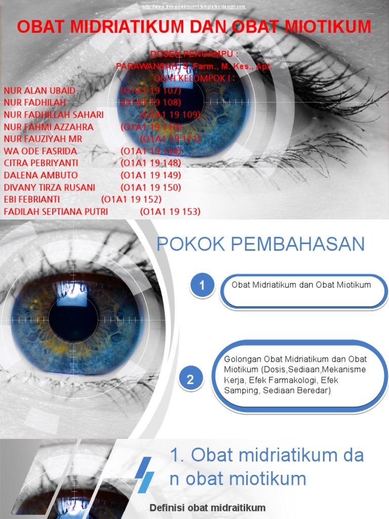 Kel.1 Obat Midriatikum Dan Obat Miotikum | PDF