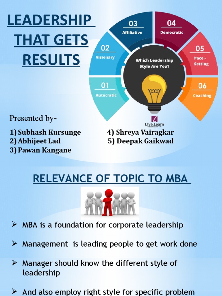 Leadership PPT FINAL | PDF | Emotional Intelligence | Leadership