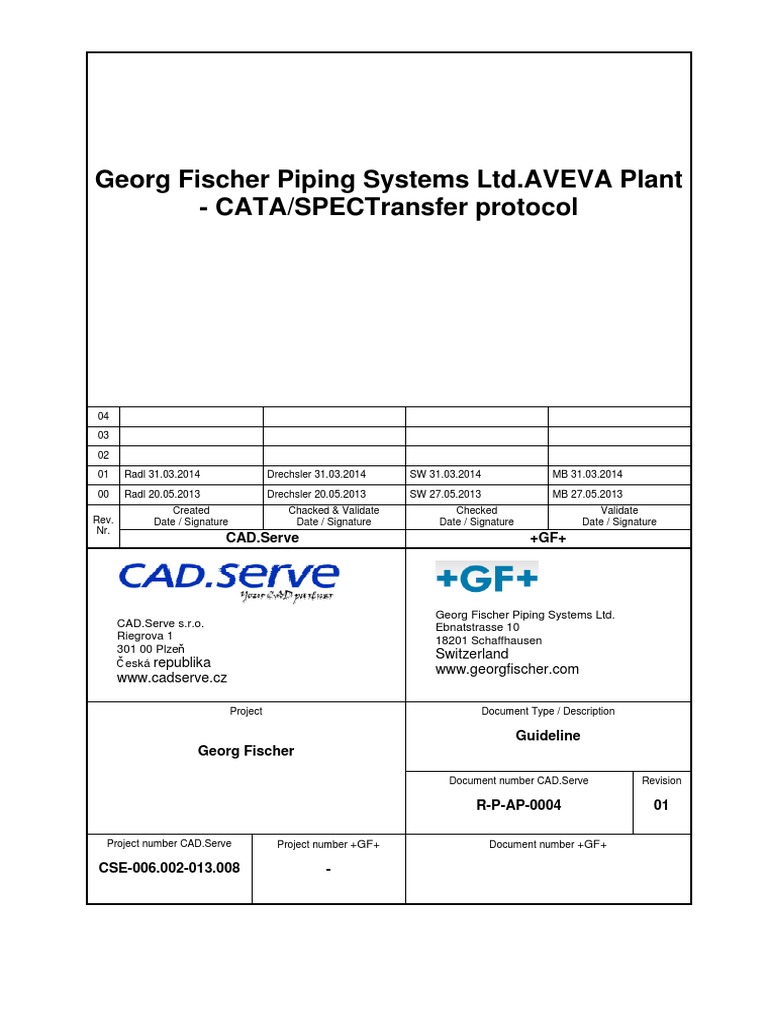 R-P-AP-0004 Rev01 Georg Fischer CATA SPEC Transfer Protocol PDF | PDF ...