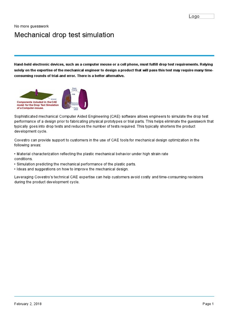 Drop Test Simulation for Electronics | PDF