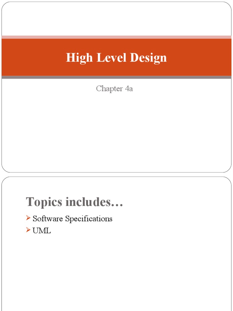 Chapter 4a - High Level Design | PDF | Databases | Application Software