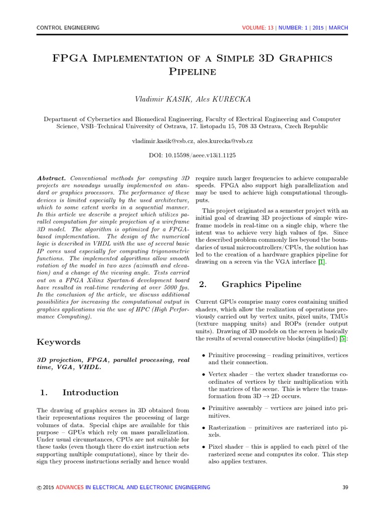 FPGA Implementation of A Simple 3D Graphics Pipeline | PDF | Shader ... FPGA Implementation of A Simple 3D Graphics Pipeline | PDF | Shader ...
