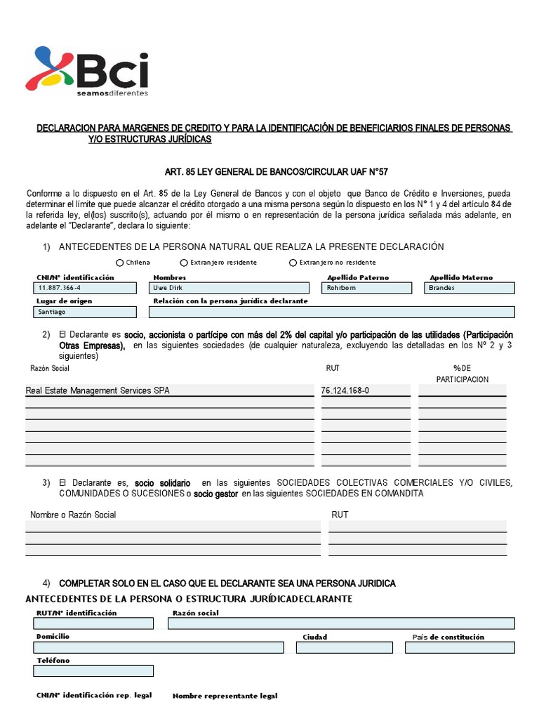 Formulario Declaración Circular 57 | PDF | Justicia | Crimen y violencia