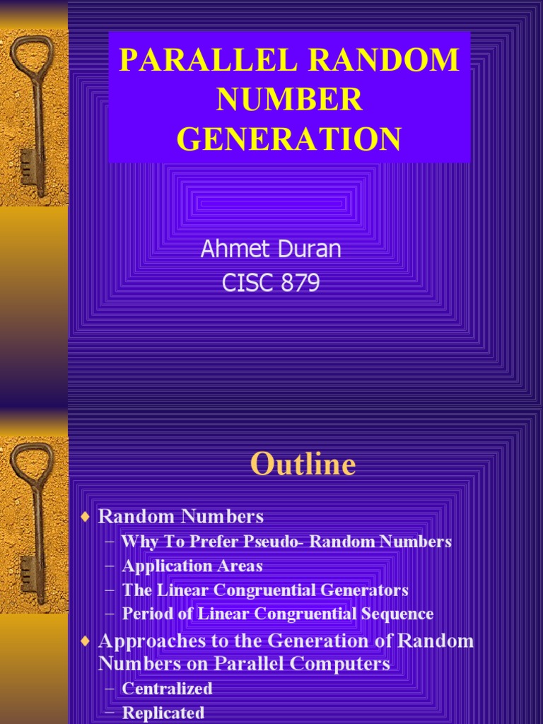 Parallel Random Number Generation: Ahmet Duran CISC 879 | PDF | Randomness | Sequence