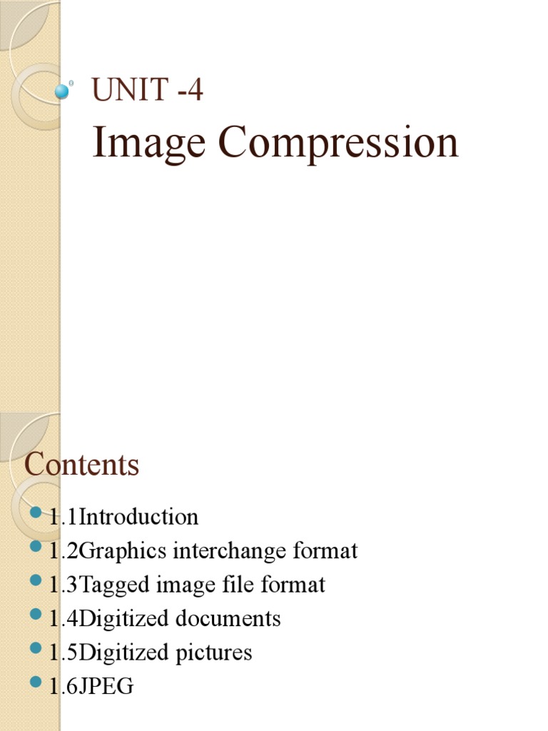 MMC Unit 4 | PDF | Data Compression | Algorithms