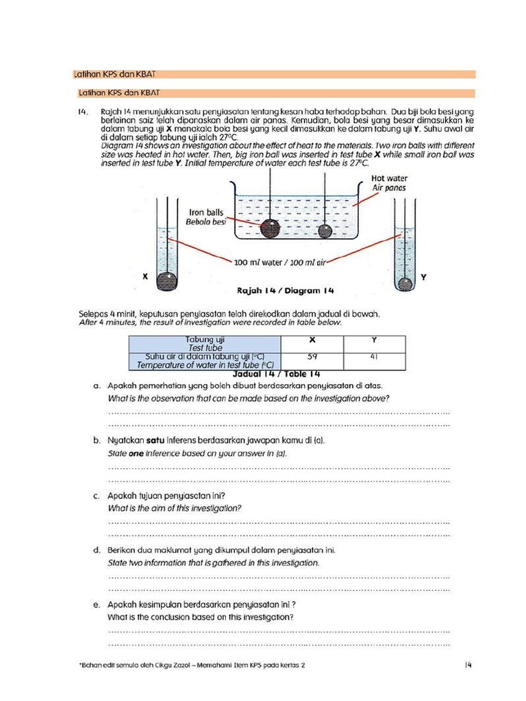 Contoh Soalan Kps | PDF