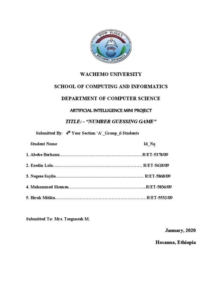 Guessing Number Game | PDF