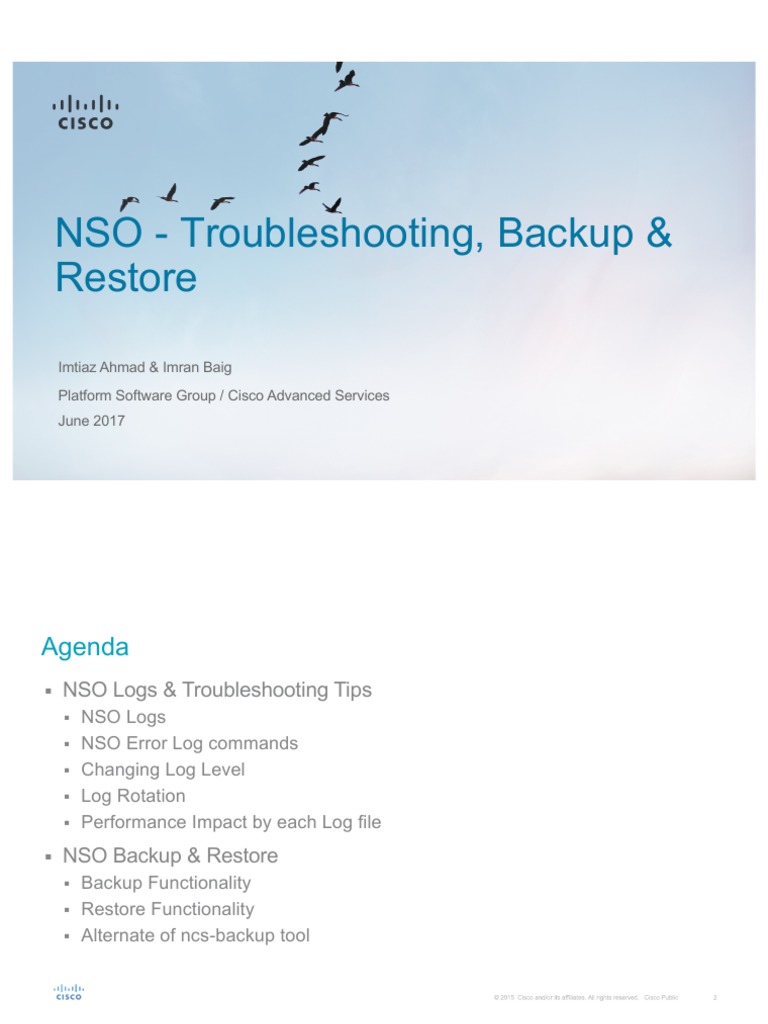 NSO - Troubleshooting, Backup & Restore | PDF | Backup | Operating System Technology