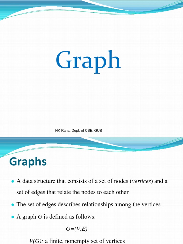 Graph: HK Rana, Dept. of CSE, GUB | PDF | Vertex (Graph Theory ...