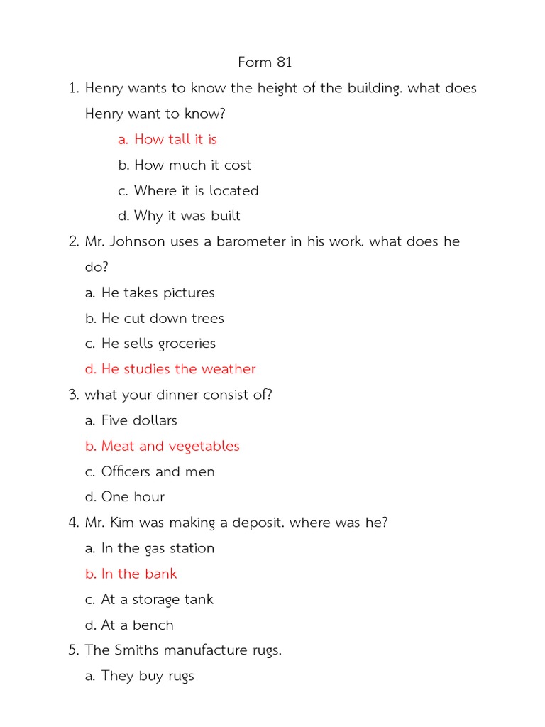 Form 81 | Download Free PDF | Nature