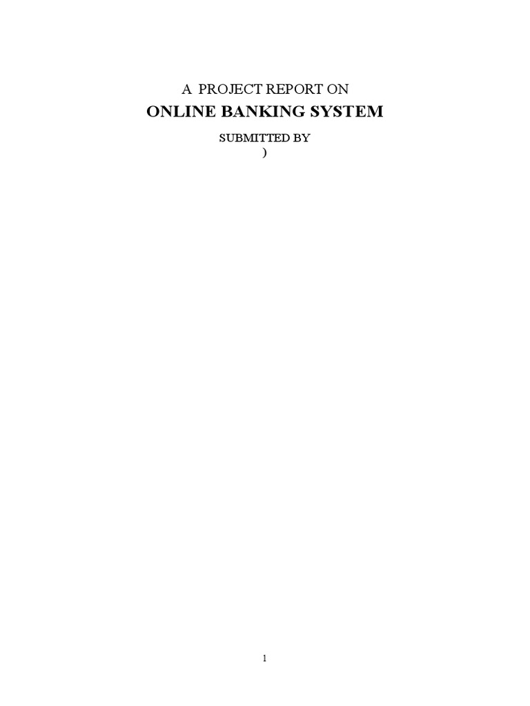 Online Banking Project Report | PDF | Php | My Sql
