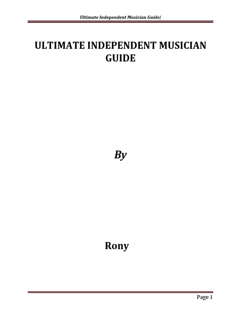 Ultimate Independent Musician Guide | PDF | Spotify | Mass Media