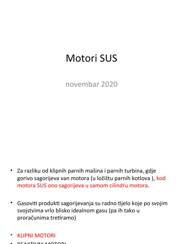 Prezentacija 6 Motori Sus 2020 | PDF