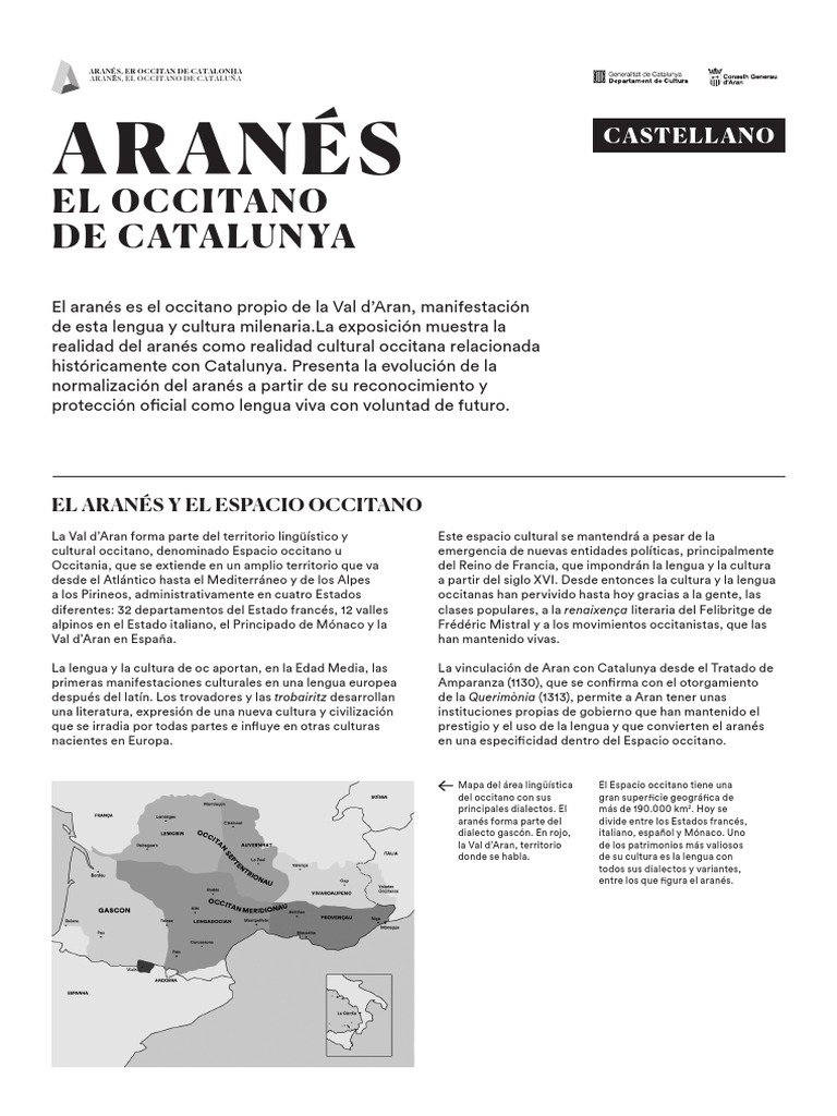 Aranés El Occitano de Catalunya | PDF | Cataluña | Idiomas