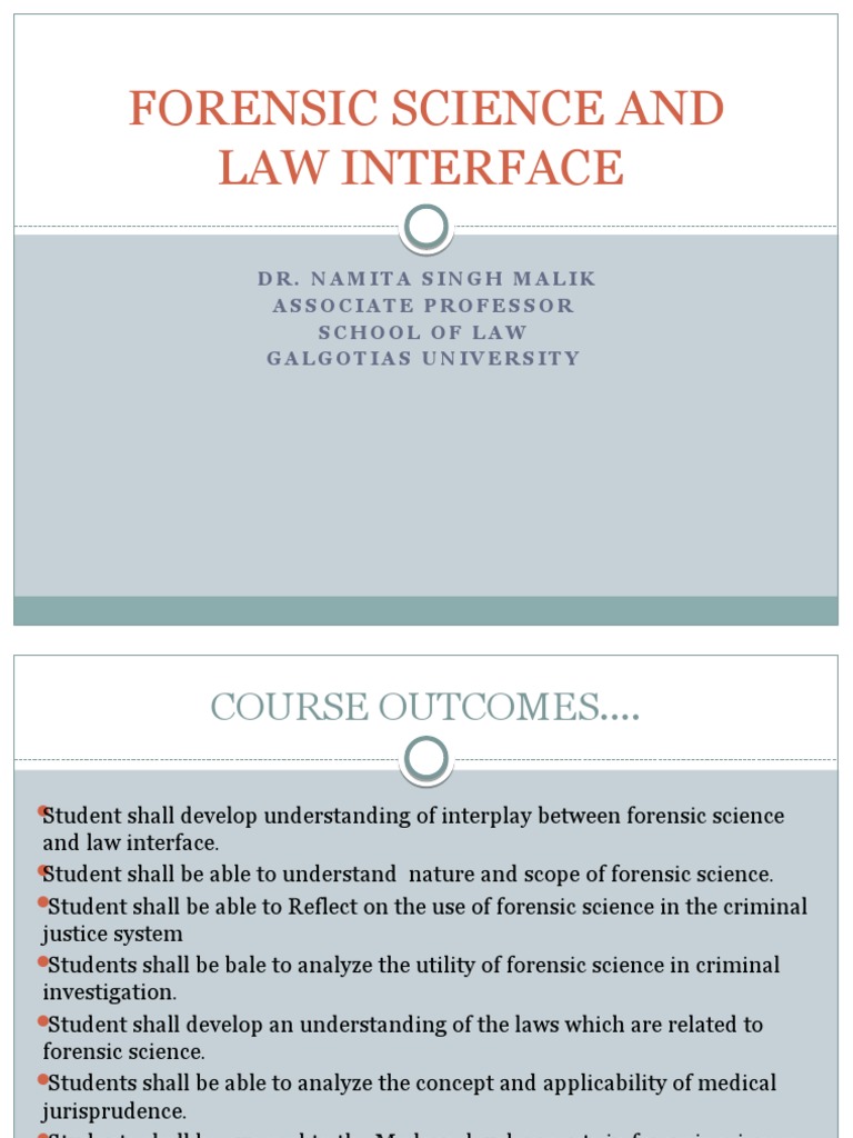 Forensic Science and Law Overview | PDF | Offender Profiling | Forensic ...