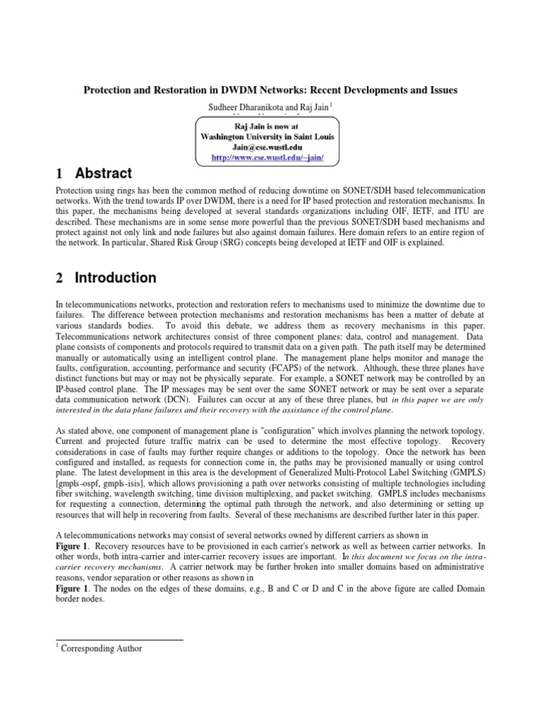 DWDM Protection PDF | PDF | Network Topology | Computer Network