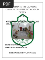Chemistry Investigatory Project: Acidity in Tea Leaves | PDF