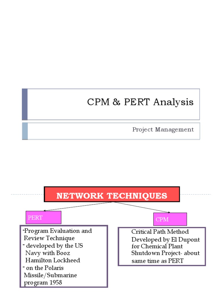 CPM & PERT Analysis: Project Management | PDF | Analysis | Applied Mathematics