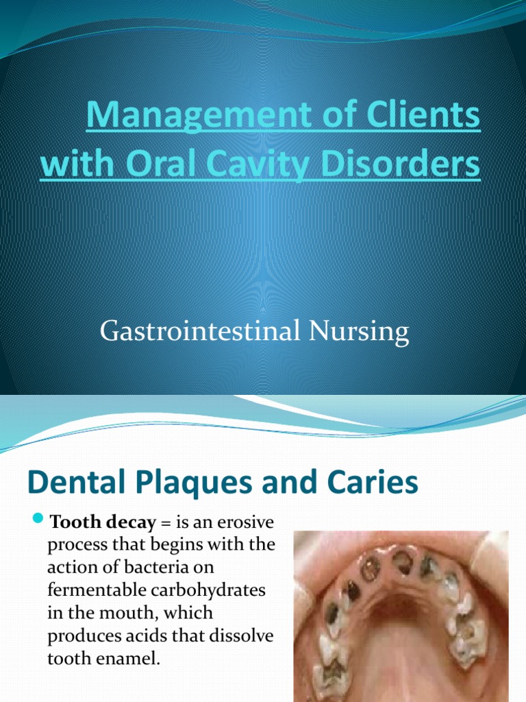 Management of Oral Cavity Disorders | PDF | Esophagus ...
