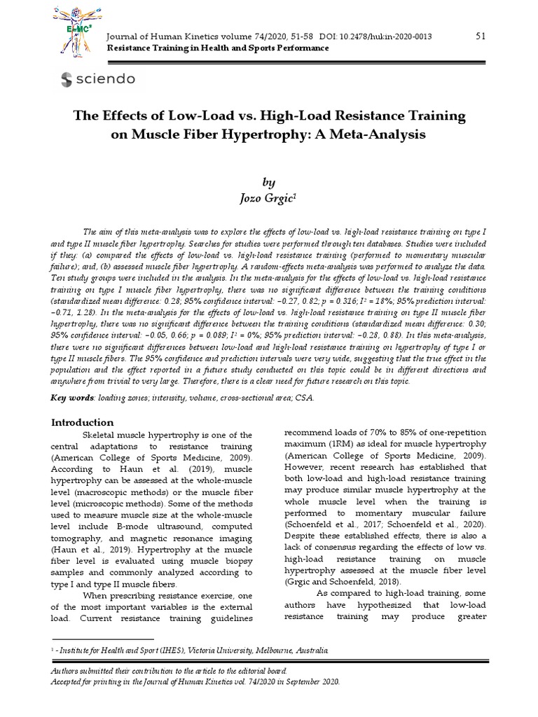 (18997562 - Journal of Human Kinetics) The Effects of Low-Load vs. High ...