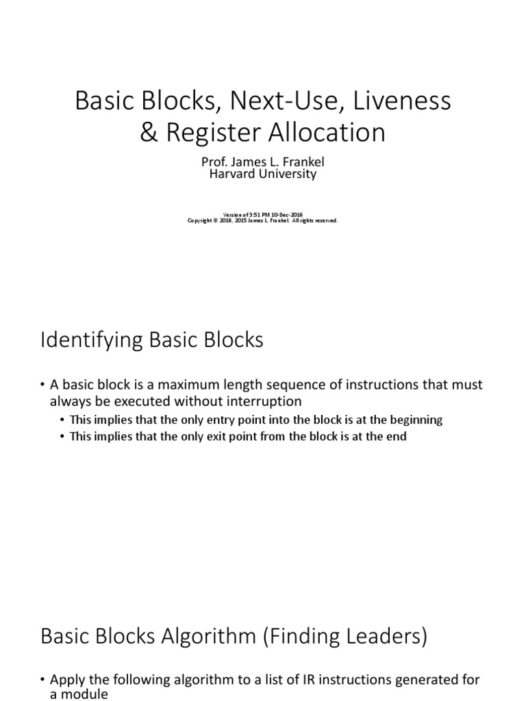 Next-Use, Liveness & Register Allocation | PDF | Graph Theory | Vertex (Graph Theory)