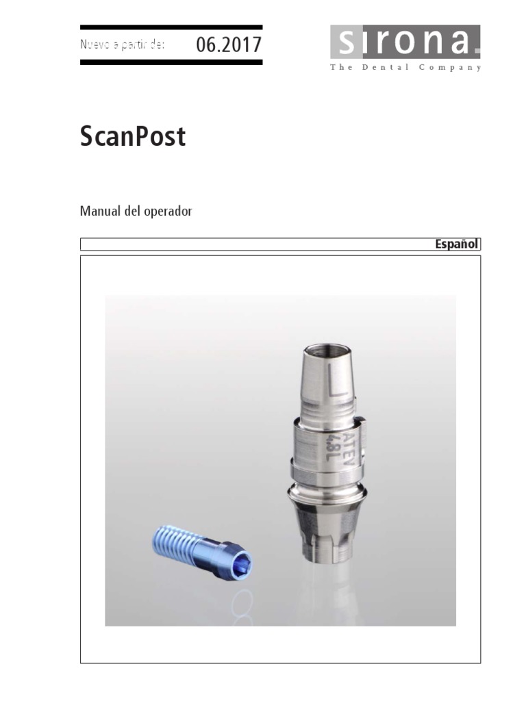 Scanpost Sirona | PDF | Dentadura postiza | Tornillo