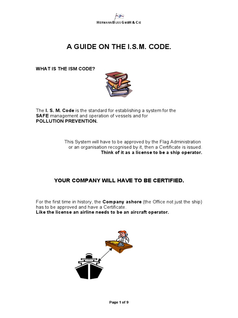 Guide To ISM-Code | PDF | Ships | Safety