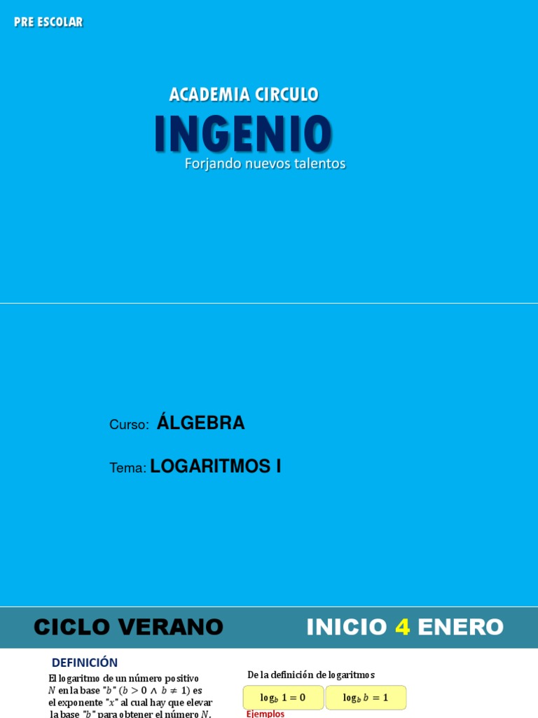 Introducción a los Logaritmos | PDF | Logaritmo | Funciones especiales