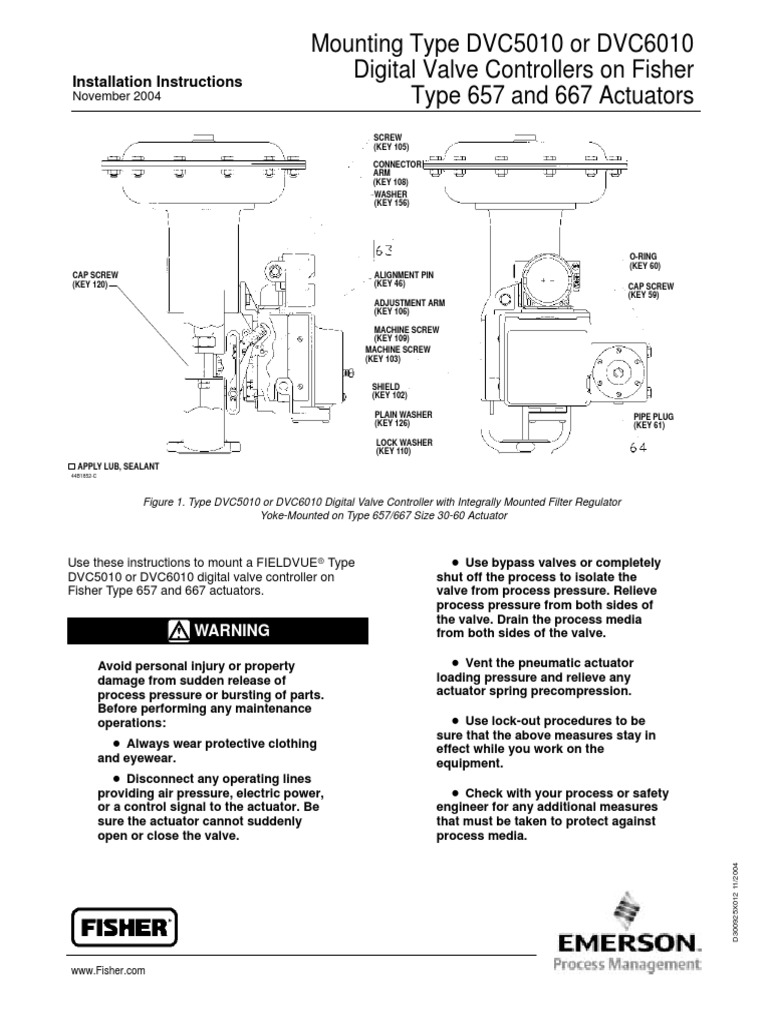 Mounting DVC5010/DVC6010 on 657/667 | PDF | Valve | Electrical Connector