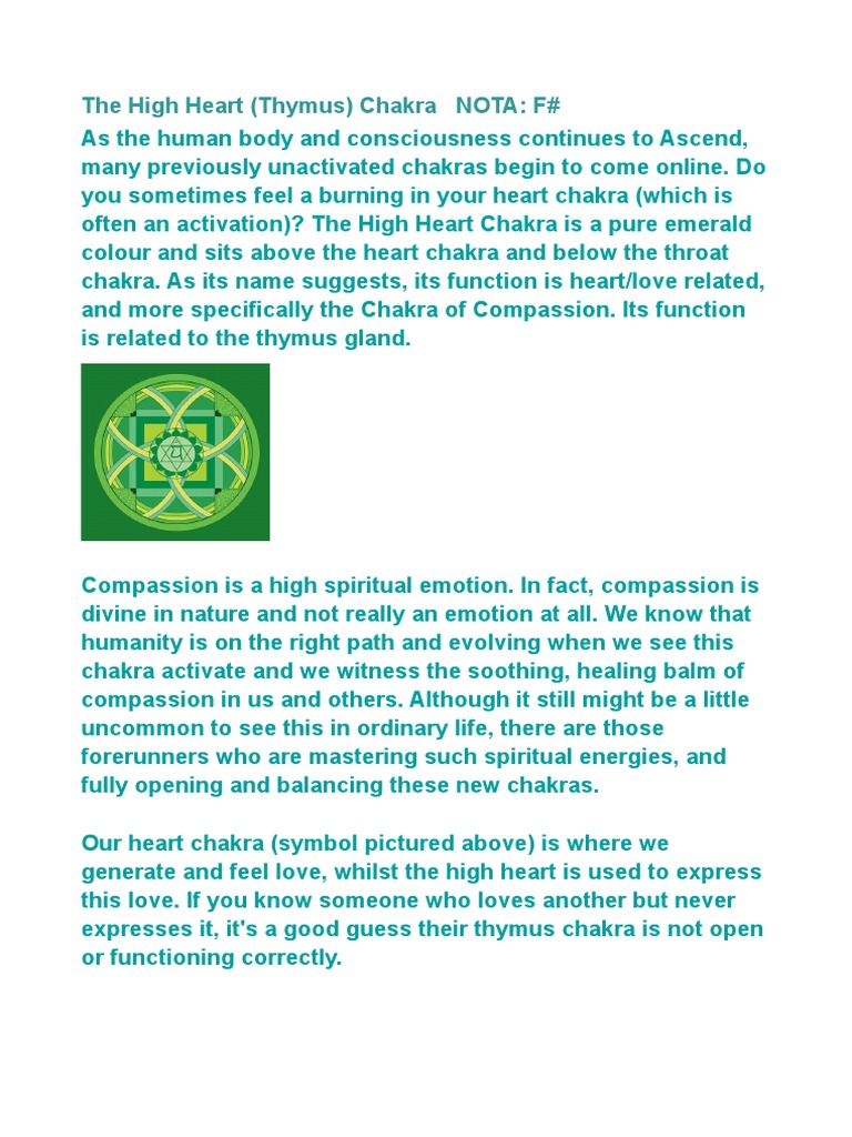 Chakra Del Timo-Corazón Superior | PDF | Chakra | Compassion