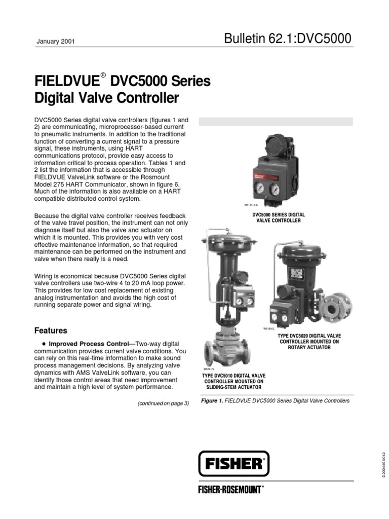 Fieldvue DVC5000 Series Digital Valve Controller | PDF | Valve | Actuator