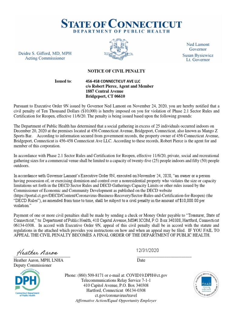 Notice of Civil Penalty | PDF | Public Sphere | Common Law