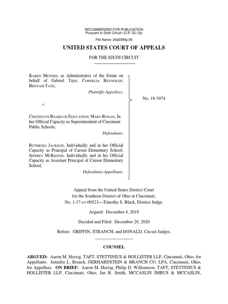 6th Circuit Ruling in The Case of Gabriel Taye | PDF | Ashcroft V ...