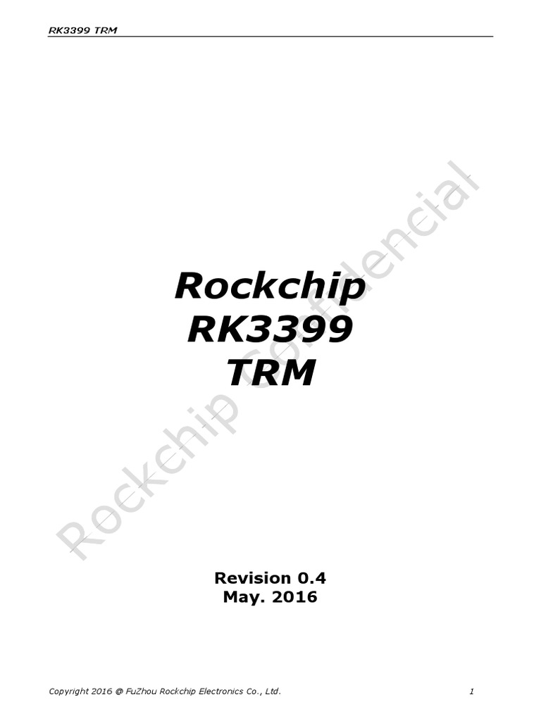 RK3399 TRM PDF | PDF | Multi Core Processor | Arm Architecture