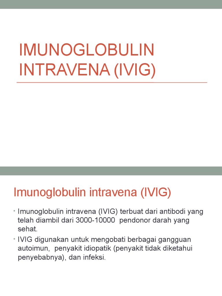Terapi Imunoglobulin Intravena (IVIG) | PDF | Sains & Matematika