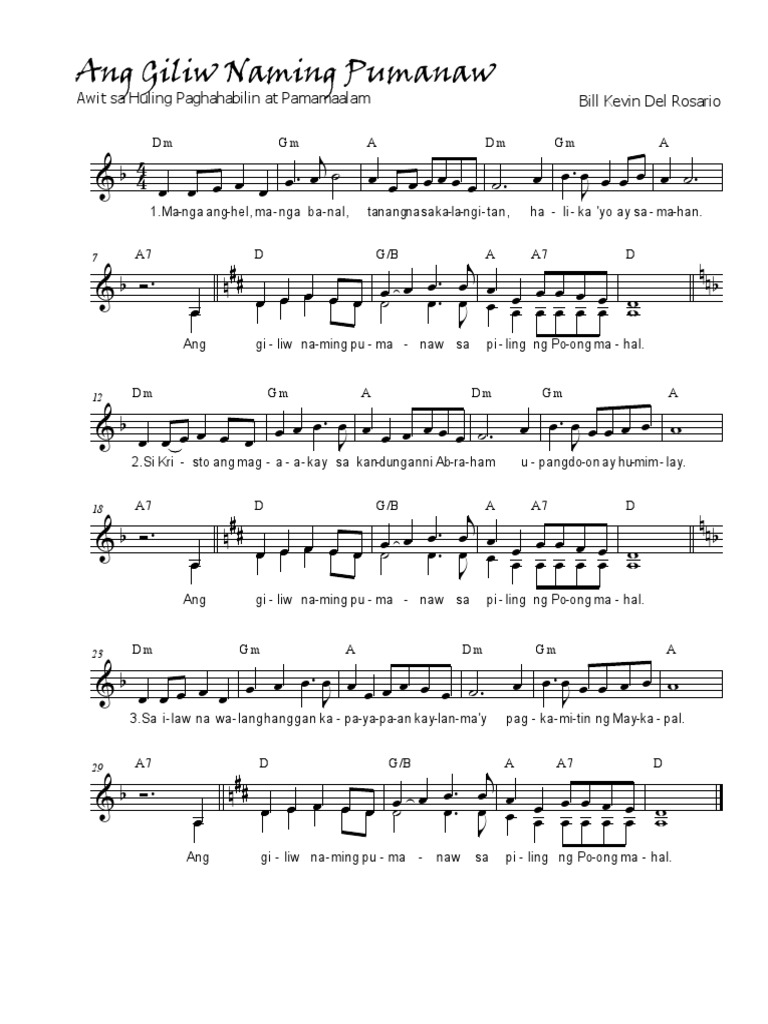 Ang Giliw Naming Pumanaw | PDF