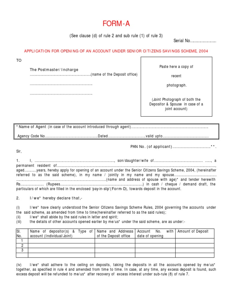 Required Forms For SCSS | PDF | Deposit Account | Cash