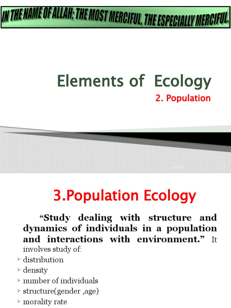 Ecology 3, Population Ecology | PDF | Biological Dispersal | Seed