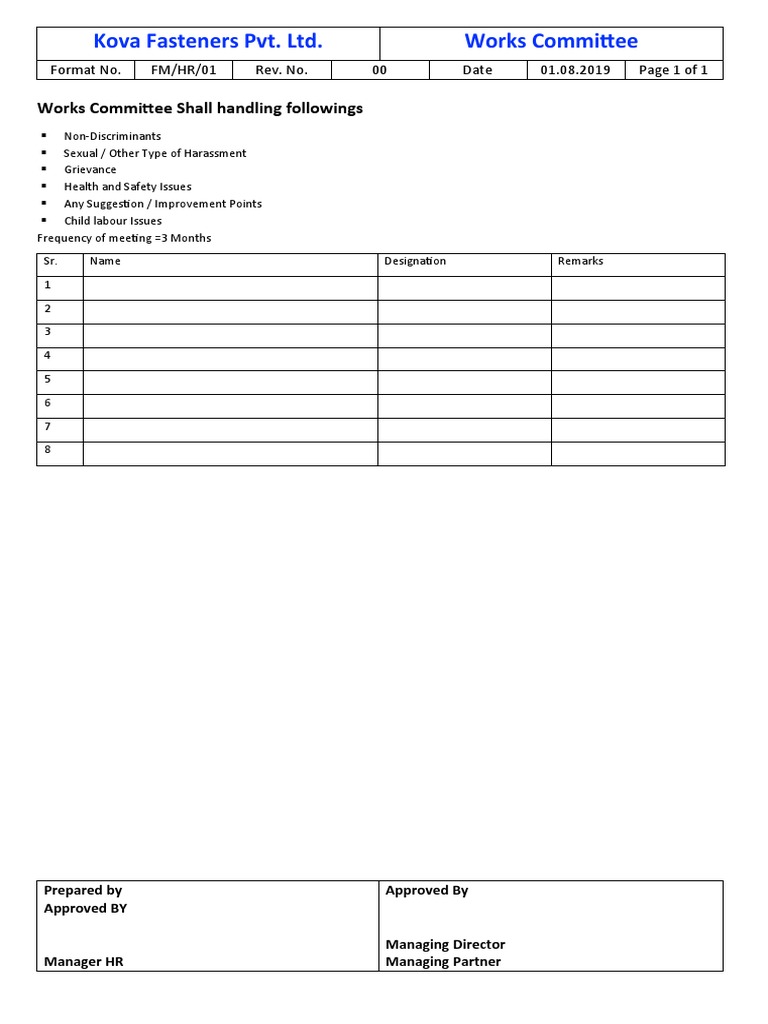 FM HR 01 Works Committee | PDF