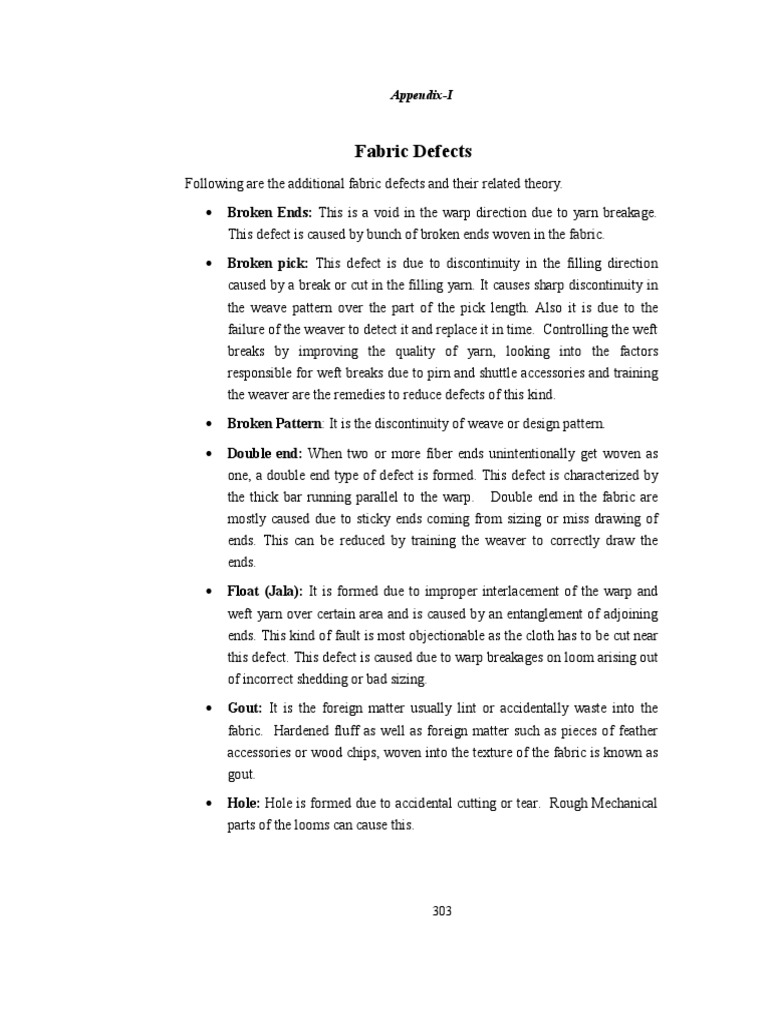Fab Defects | PDF | Weaving | Loom