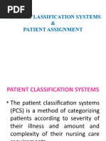 Patient Classification System and Assignment of Patients | PDF ...