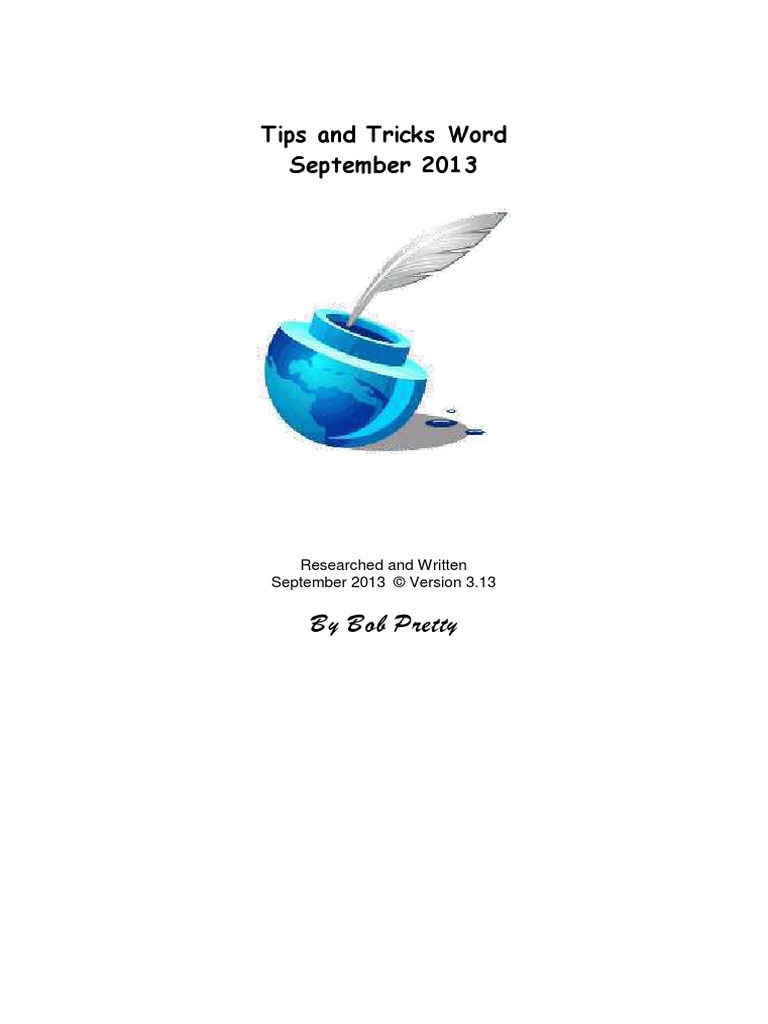 0303 Tips and Tricks Ms Word PDF | PDF | Text | Human–Computer Interaction