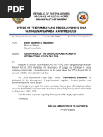 Legislative Agenda 2020 Invitation Letter To The Resource Speaker | PDF