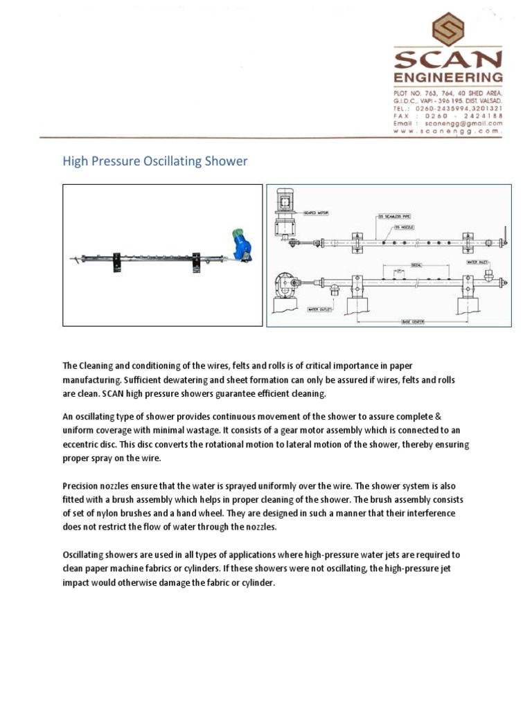 High Pressure Oscillating Shower | PDF | Shower | Nozzle