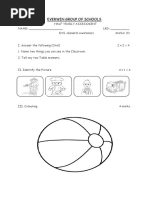English Term-1 Paper LKG | PDF